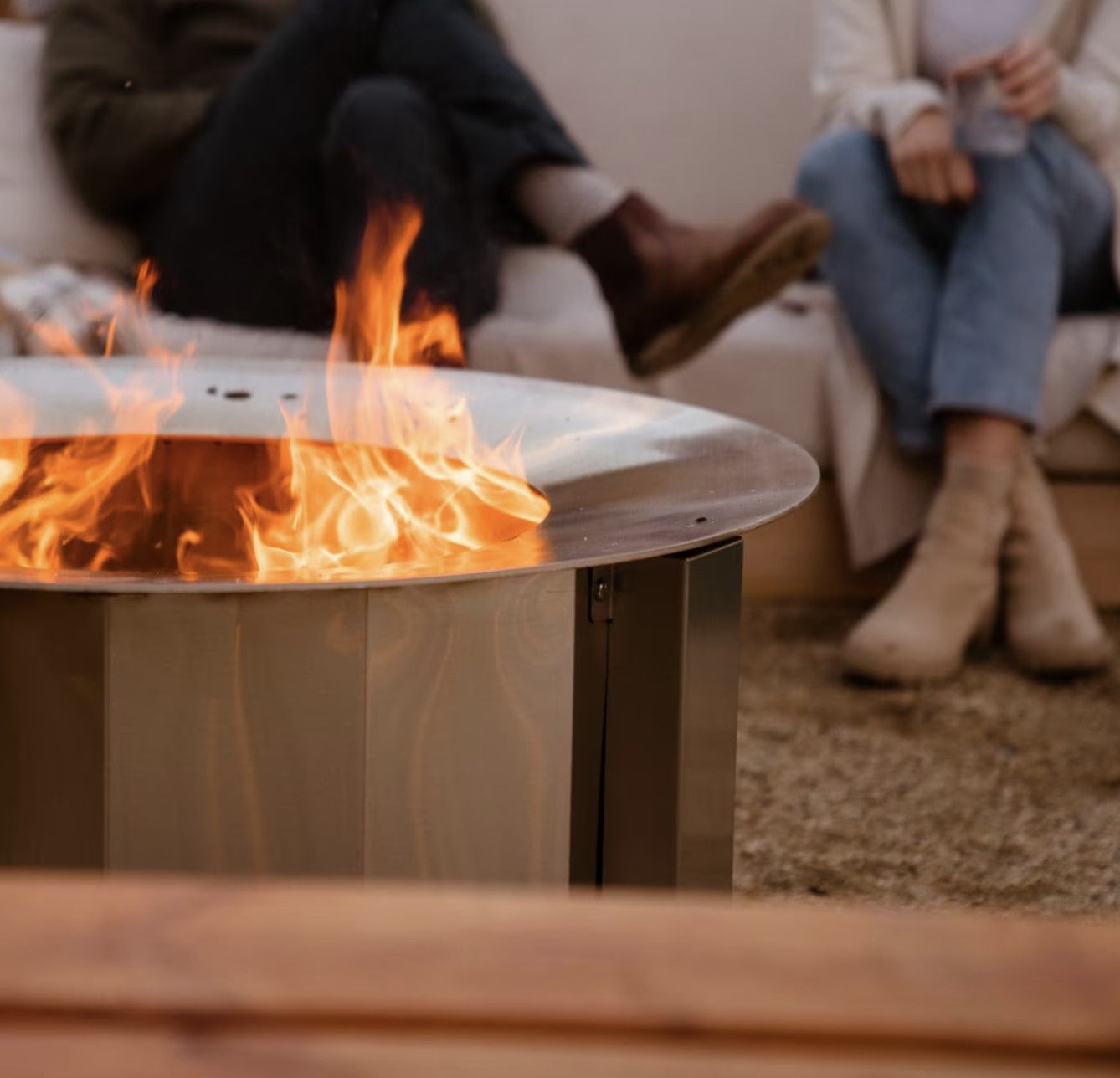 Firegear LUME 21-Inch Round Wood Burning Sear Top Freestanding Smoke-L ...